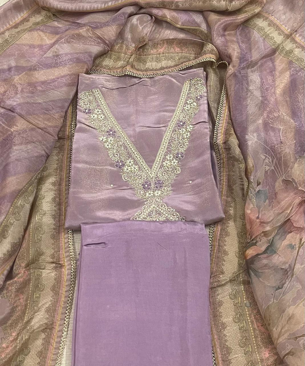 Pure Silk Hand Work Suit Set – Jaipur Saga