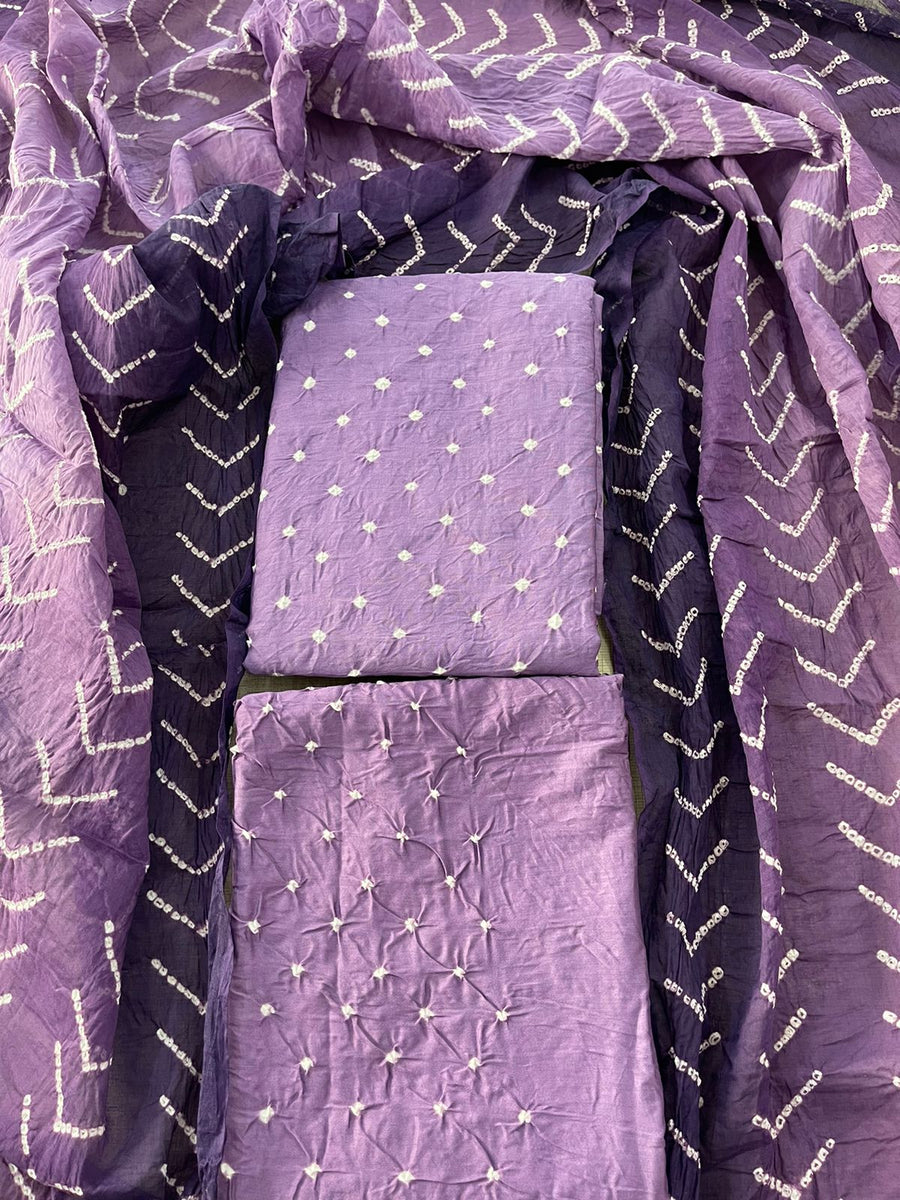 Premium Hand Bandhani With Heavy Dupatta Suit – Jaipur Saga