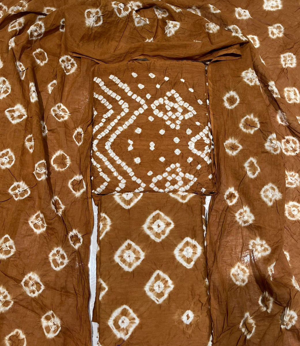 Premium Hand Bandhani Suit Set – Jaipur Saga